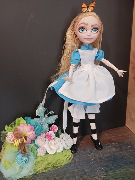 OOAK Alice In Wonderland doll repaint Fantasy Custom Doll – Leslie Mehl Art