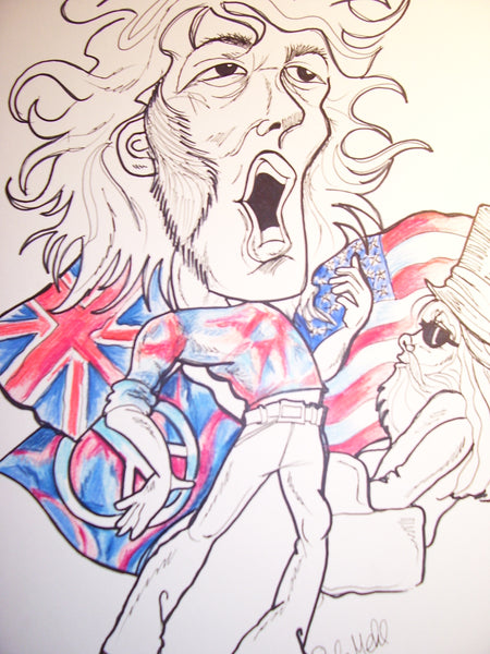 Joe Cocker Rock and Roll Caricature – Leslie Mehl Art